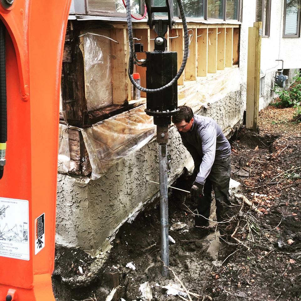 Helical Pile Foundation Repair Lift - GoliathTechNC